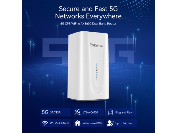 Yeacomm NR330 WIFI6 4G 5G NR CPE Router-Professional 4G 5G Router ...